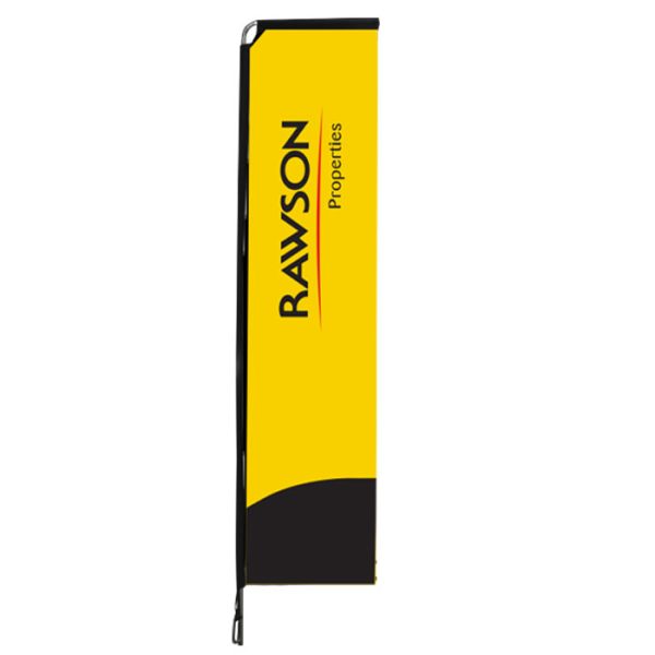 2m telescopic single side strike through flag supplied with carry bag ...